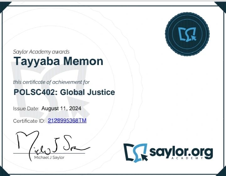 Tayyaba Memon on LinkedIn: I have earned a Certificate in Global ... Tayyaba Memon on LinkedIn: I have earned a Certificate in Global ...