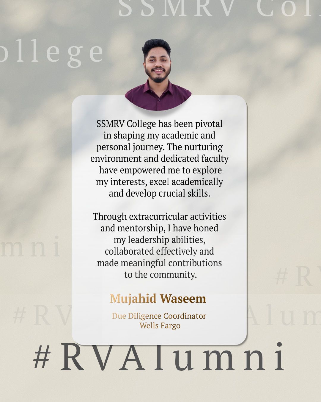 SSMRV College on LinkedIn: #rvalumni #ssmrv #alumni #college # ... SSMRV College on LinkedIn: #rvalumni #ssmrv #alumni #college # ...