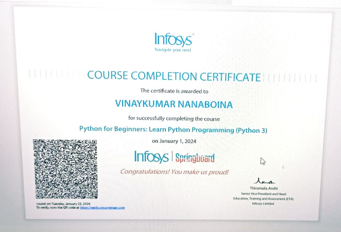 Vinay kumar Nanaboina on LinkedIn: #python #programming #learning # ... Vinay kumar Nanaboina on LinkedIn: #python #programming #learning # ...