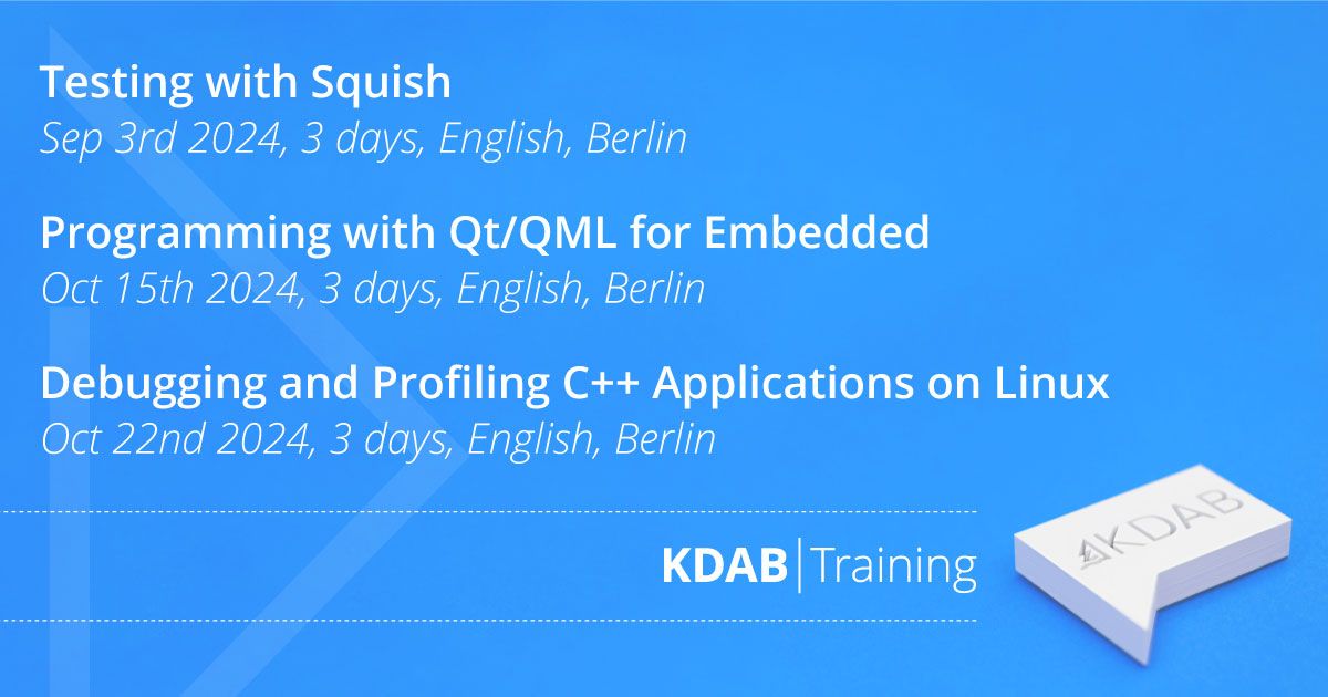 KDAB on LinkedIn: #squish #qml #embedded #linux #qtdev #cpp KDAB on LinkedIn: #squish #qml #embedded #linux #qtdev #cpp
