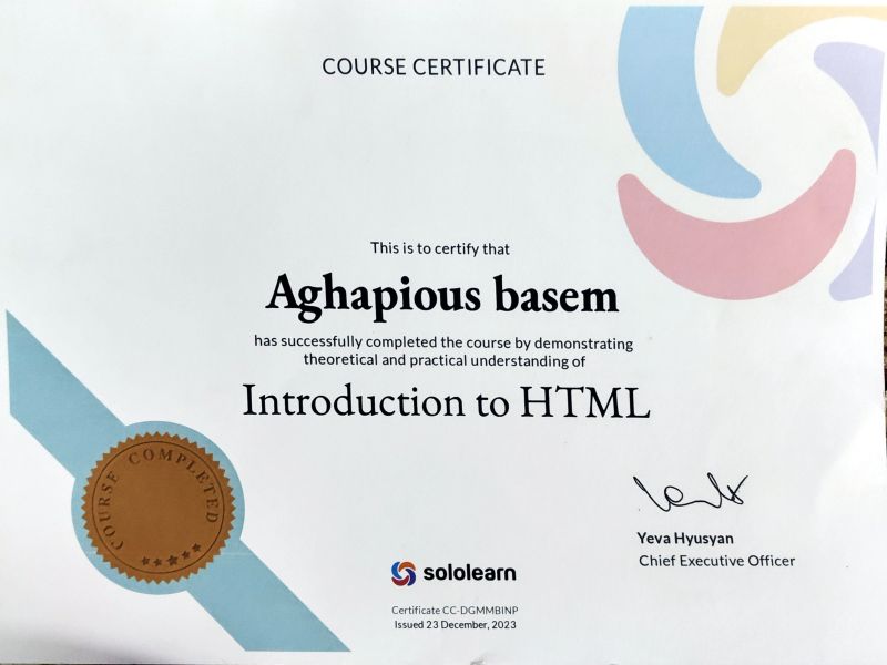 Aghapious bassem on LinkedIn: introduction to HTML 🥰😉 HTML be under ... Aghapious bassem on LinkedIn: introduction to HTML 🥰😉 HTML be under ...