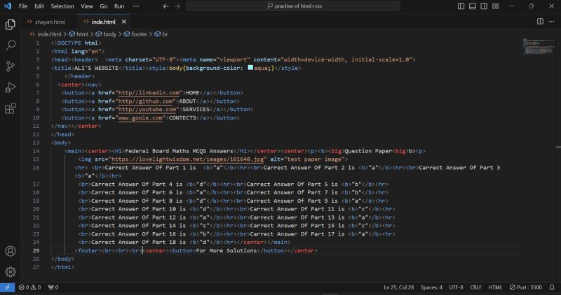 Shayan Ali on LinkedIn: #html #webdevelopment #beginnercoder #firstproject Shayan Ali on LinkedIn: #html #webdevelopment #beginnercoder #firstproject