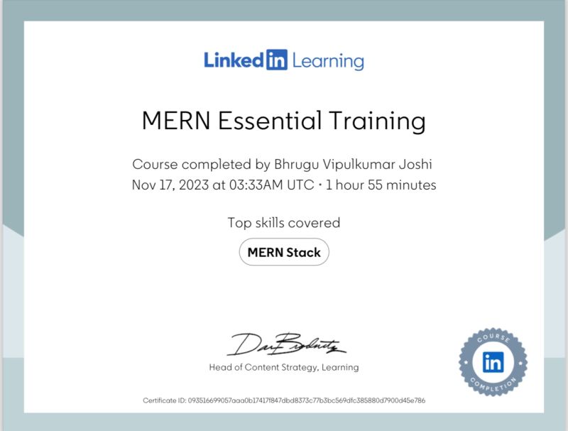 Bhrugu Joshi on LinkedIn: #mern #fullstackdevelopment #webdevelopment # ... Bhrugu Joshi on LinkedIn: #mern #fullstackdevelopment #webdevelopment # ...