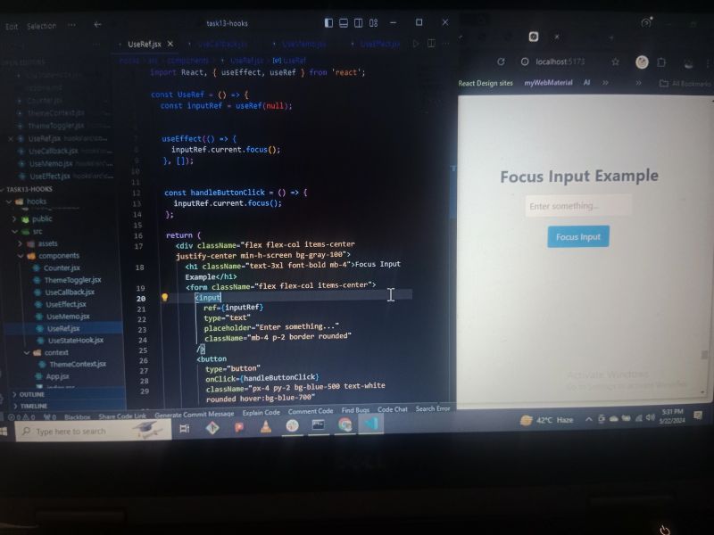 Ameer Hamza on LinkedIn: Reactjs / Tailwindcss/ Hooks / UseRefHook Ameer Hamza on LinkedIn: Reactjs / Tailwindcss/ Hooks / UseRefHook