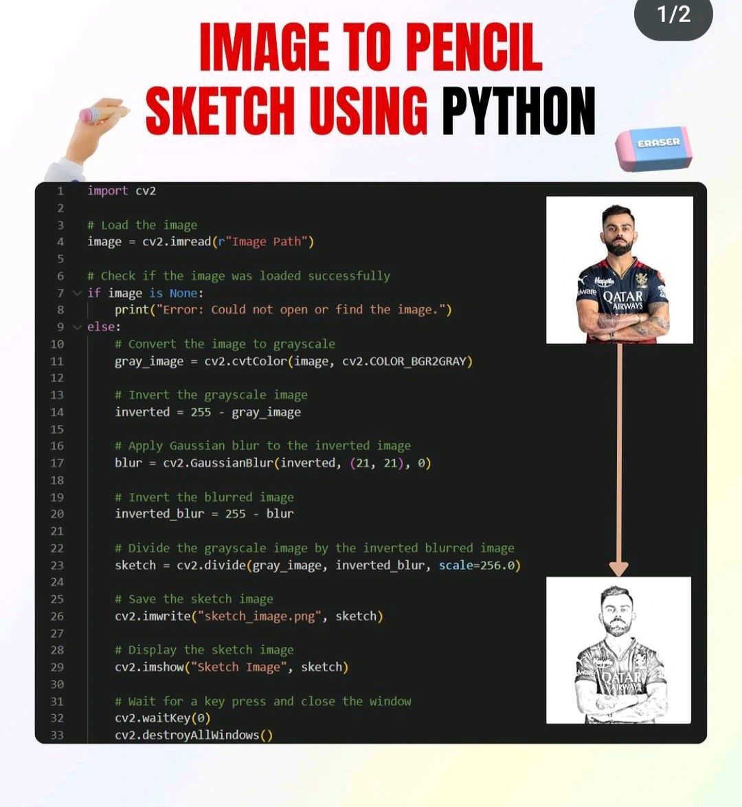 How I transformed a regular image into a sketch using Python ... How I transformed a regular image into a sketch using Python ...