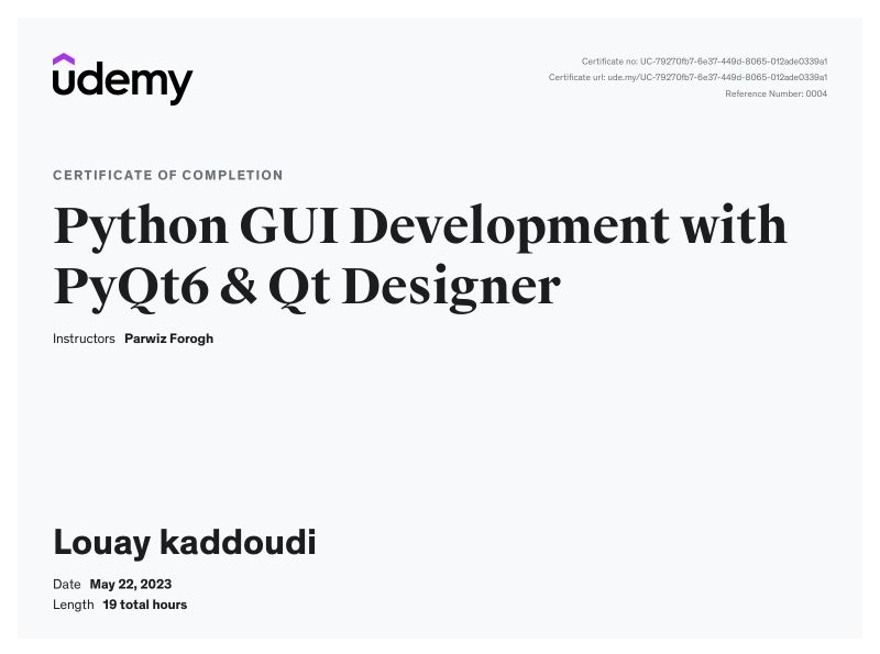Louay Kaddoudi on LinkedIn: #python #development #pythongui #pyqt6 # ... Louay Kaddoudi on LinkedIn: #python #development #pythongui #pyqt6 # ...