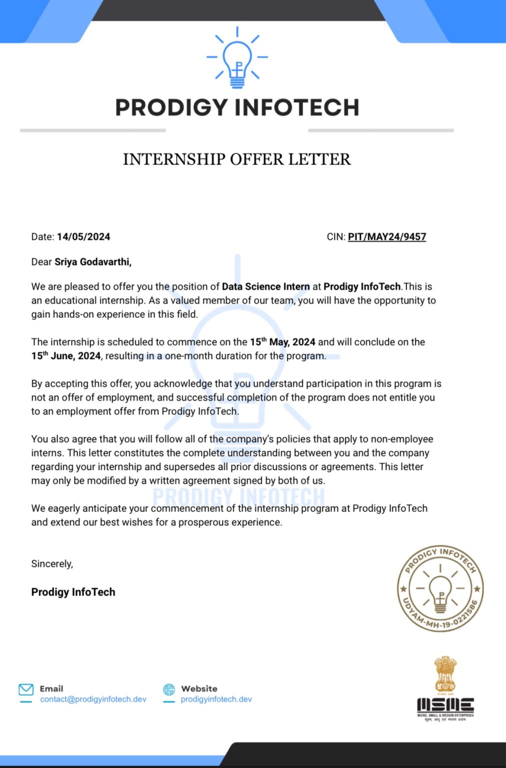 Sriya Godavarthi on LinkedIn: #prodigyinfotech #internship Sriya Godavarthi on LinkedIn: #prodigyinfotech #internship