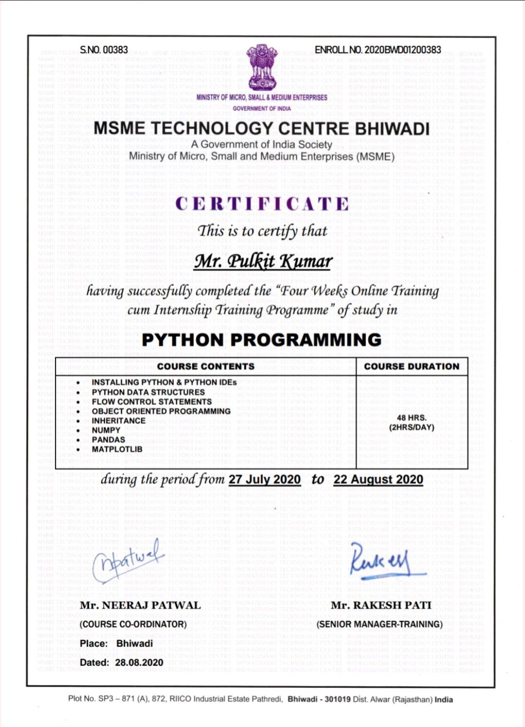 Pulkit Kumar on LinkedIn: 48 Hours Online Python Programming Training ... Pulkit Kumar on LinkedIn: 48 Hours Online Python Programming Training ...