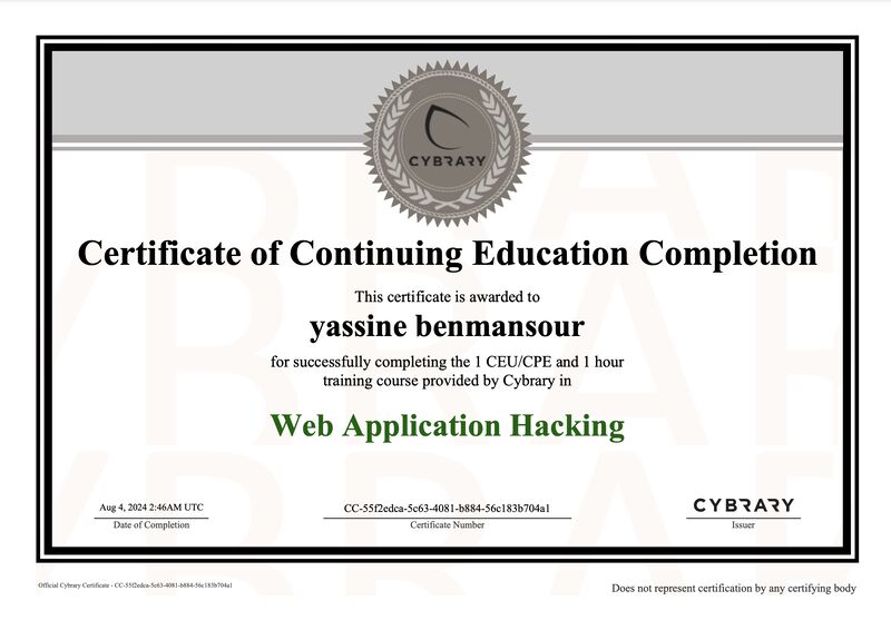 Yassine Benmansour on LinkedIn: #cybersecurity #webapplicationhacking # ... Yassine Benmansour on LinkedIn: #cybersecurity #webapplicationhacking # ...