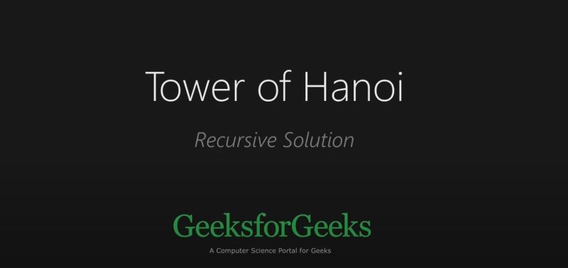 Ali Itawi on LinkedIn: #geeksforgeeks #towerofhanoi #recursion # ... Ali Itawi on LinkedIn: #geeksforgeeks #towerofhanoi #recursion # ...