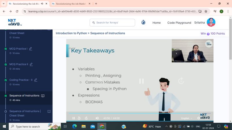 Srilatha Nagandla on LinkedIn: #ccbp #nxtwave #nxtwave #30daysofcode # ... Srilatha Nagandla on LinkedIn: #ccbp #nxtwave #nxtwave #30daysofcode # ...