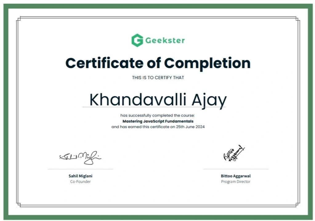 Khandavalli Ajay on LinkedIn: #javascript #webdevelopment #coding # ... Khandavalli Ajay on LinkedIn: #javascript #webdevelopment #coding # ...
