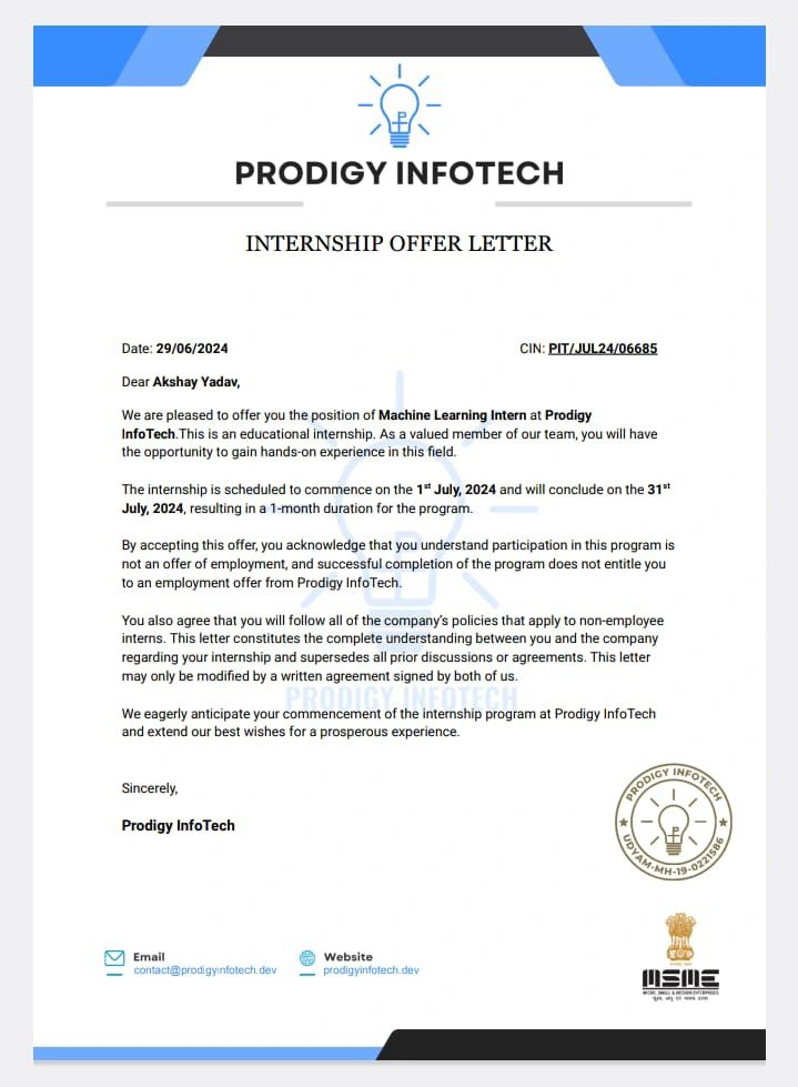 Akshay Yadav on LinkedIn: #prodigyinfotech #machinelearning Akshay Yadav on LinkedIn: #prodigyinfotech #machinelearning