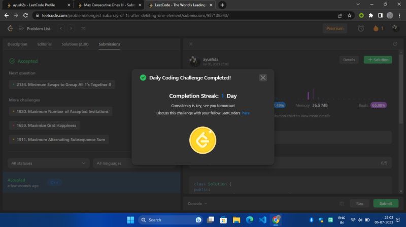 Ayush Srivastav on LinkedIn: #100daysofcodechallenge #leetcode2023 # ... Ayush Srivastav on LinkedIn: #100daysofcodechallenge #leetcode2023 # ...