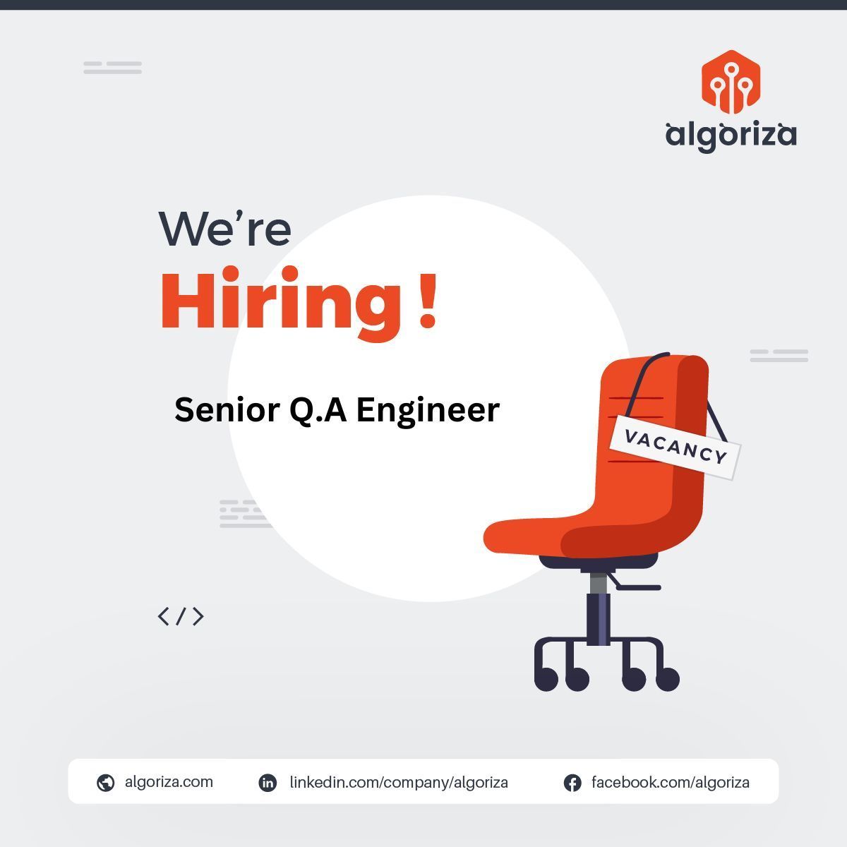 Algoriza on LinkedIn: Available Vacancy: Senior Quality Assurance ... Algoriza on LinkedIn: Available Vacancy: Senior Quality Assurance ...