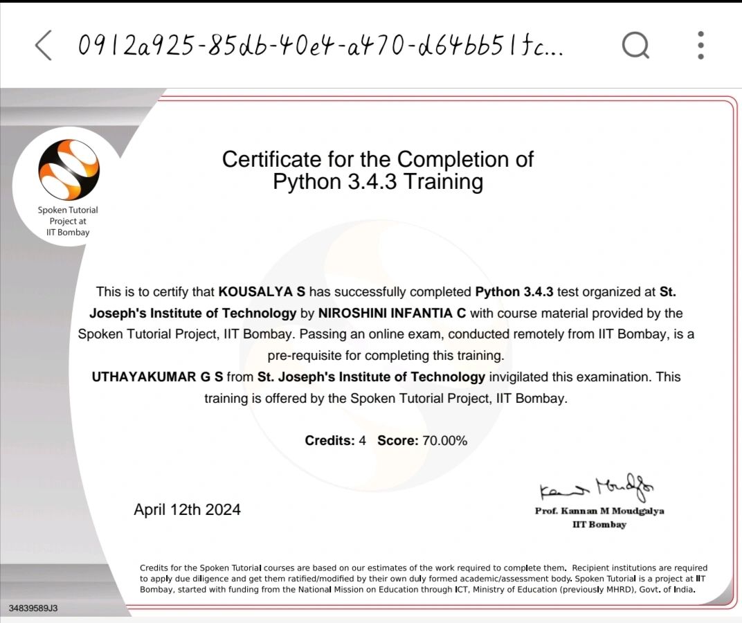 Kousalya S on LinkedIn: Hey Connections👋 I successfully completed ... Kousalya S on LinkedIn: Hey Connections👋 I successfully completed ...