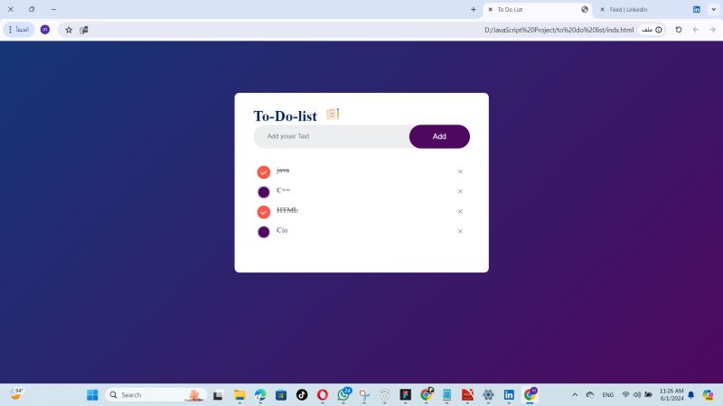 mohammed Adam on LinkedIn: To-Do-List HTML And Css And Javascript mohammed Adam on LinkedIn: To-Do-List HTML And Css And Javascript