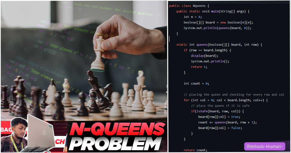 DEBASIS KHAMARI on LinkedIn: #nqueens #backtracking #algorithms # ... DEBASIS KHAMARI on LinkedIn: #nqueens #backtracking #algorithms # ...