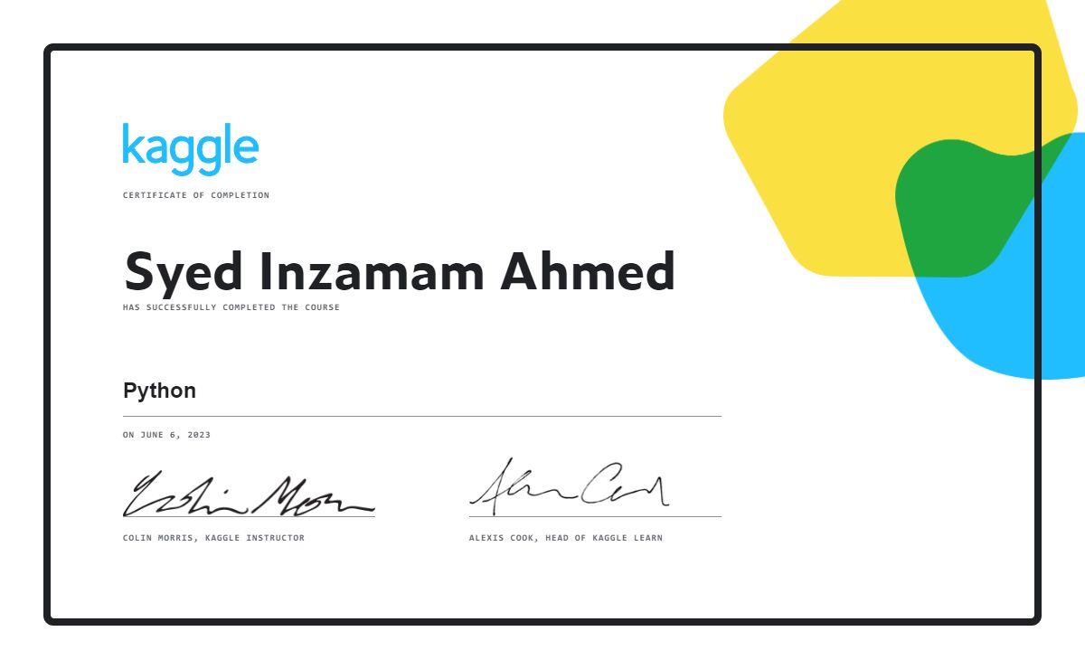 Syed Inzamam Ahmed on LinkedIn: #python #kaggle #datascience # ... Syed Inzamam Ahmed on LinkedIn: #python #kaggle #datascience # ...