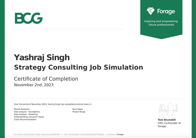 Yashraj Singh on LinkedIn: #bcg #forage Yashraj Singh on LinkedIn: #bcg #forage