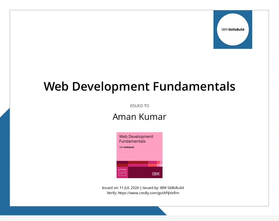 Aman Kumar on LinkedIn: #ibm #frontenddevelopment #webdevelopment # ... Aman Kumar on LinkedIn: #ibm #frontenddevelopment #webdevelopment # ...