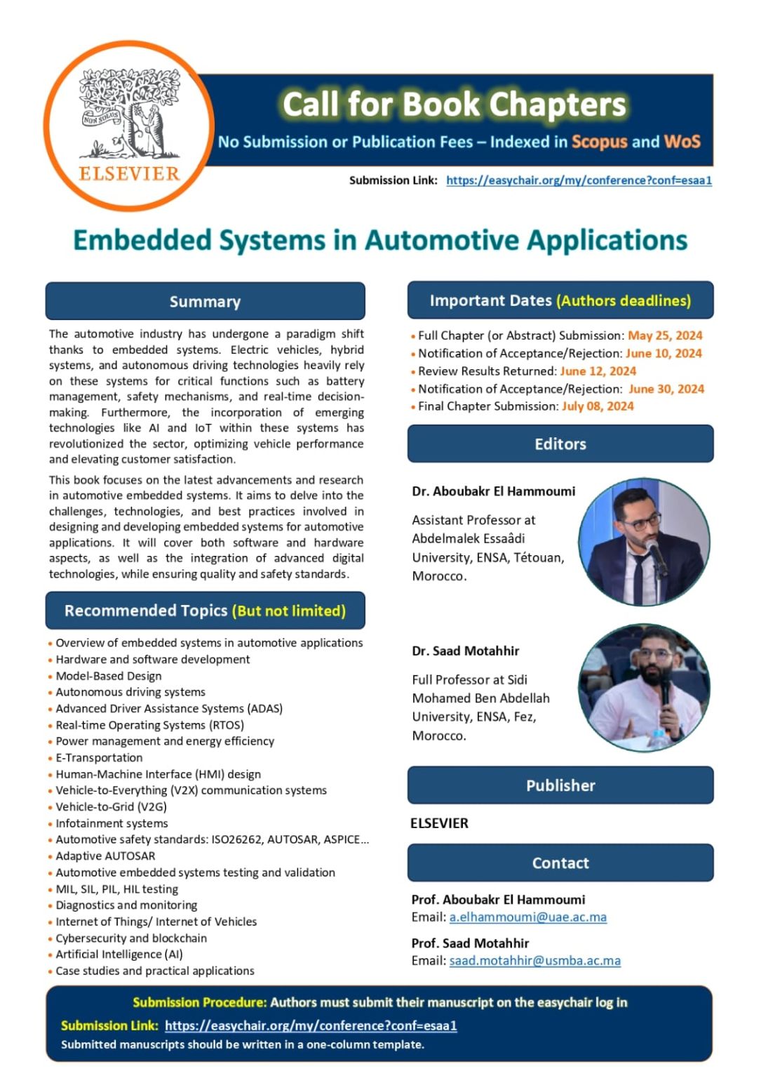 Saad MOTAHHIR, PhD on LinkedIn: Submission link: https://lnkd.in ... Saad MOTAHHIR, PhD on LinkedIn: Submission link: https://lnkd.in ...