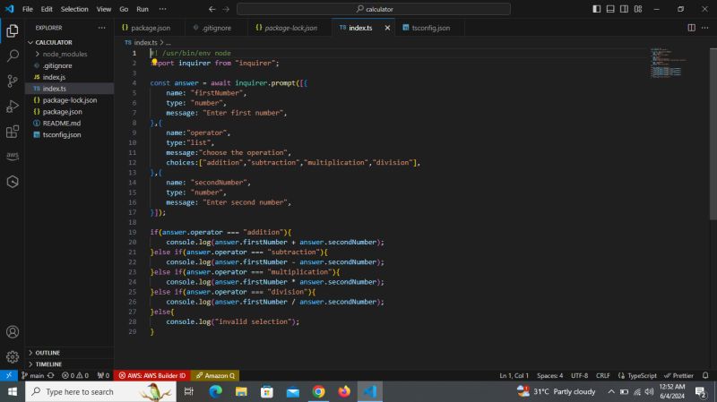 Share: TypeScript Calculator with command-line interface | Hammad ... Share: TypeScript Calculator with command-line interface | Hammad ...