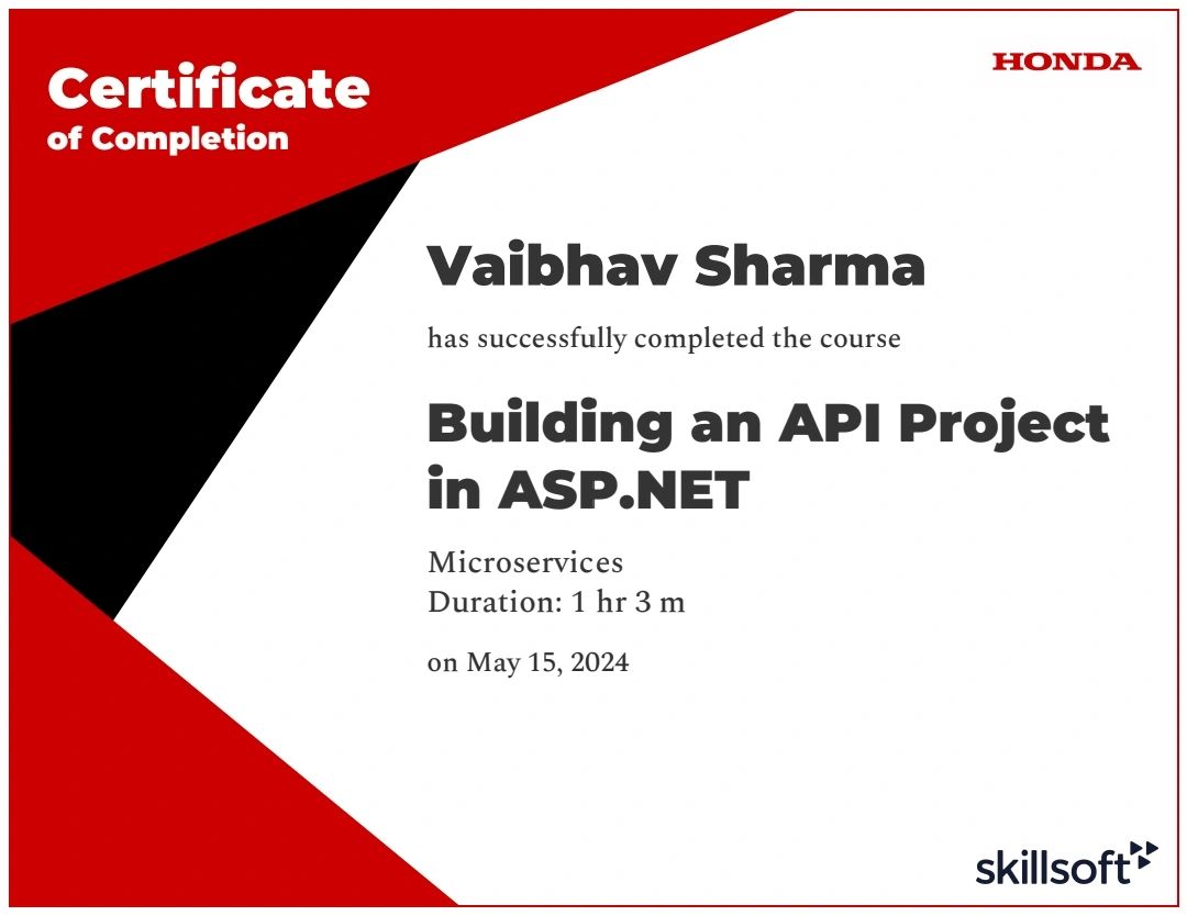 Vaibhav Sharma on LinkedIn: I’m happy to share that I’ve obtained a new ... Vaibhav Sharma on LinkedIn: I’m happy to share that I’ve obtained a new ...