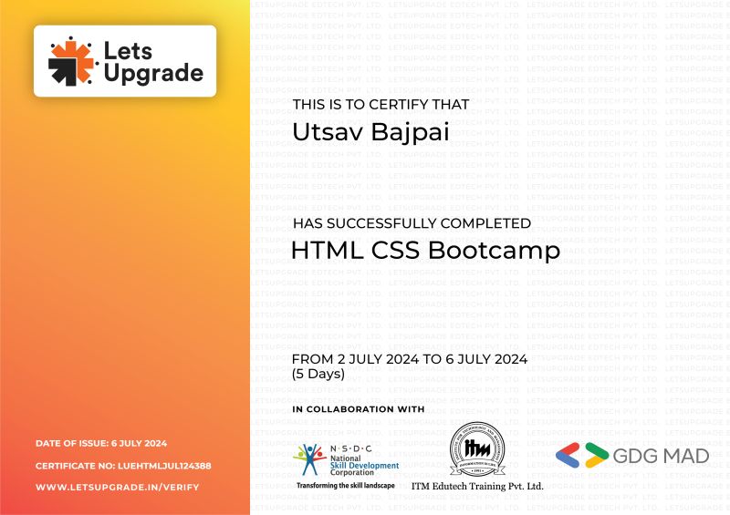 Utsav Bajpai on LinkedIn: #html #css Utsav Bajpai on LinkedIn: #html #css