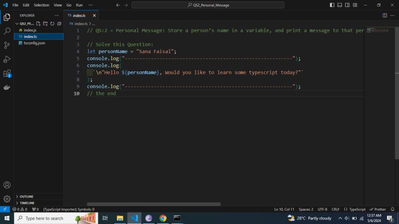 Sana Faisal on LinkedIn: #typescript #codingchallenge #problemsolving # ... Sana Faisal on LinkedIn: #typescript #codingchallenge #problemsolving # ...