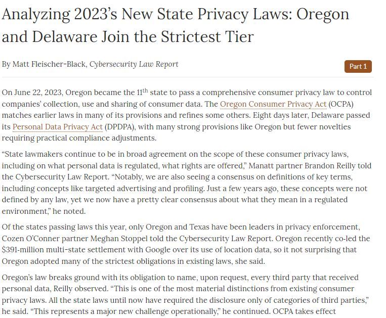 Matt Fleischer-Black on LinkedIn: Among states passing broad privacy ... Matt Fleischer-Black on LinkedIn: Among states passing broad privacy ...