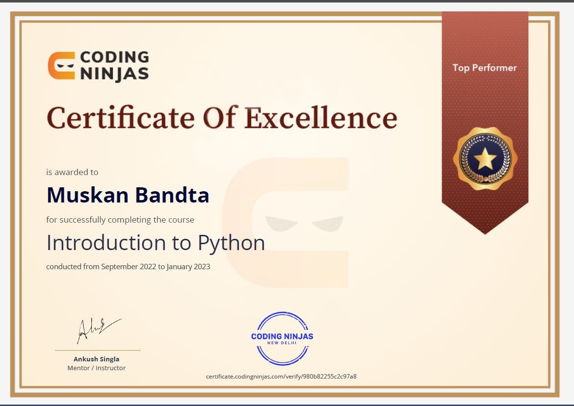 Muskan Bandta on LinkedIn: #pythonprogramming #python #coding # ... Muskan Bandta on LinkedIn: #pythonprogramming #python #coding # ...