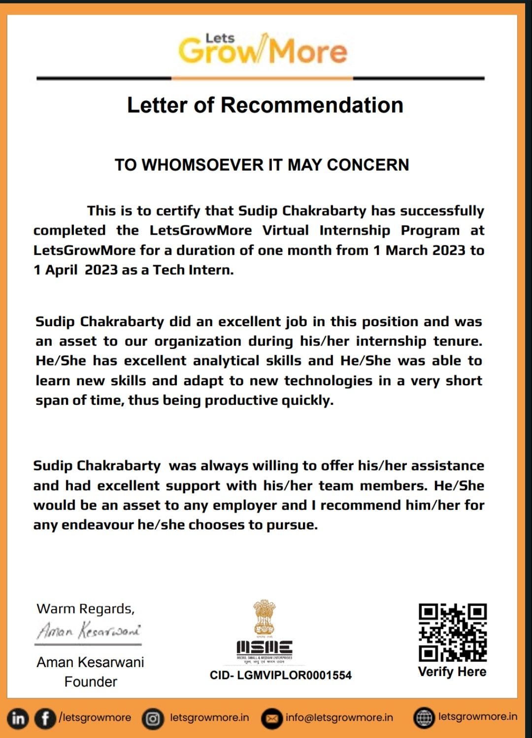 Sudip Chakrabarty on LinkedIn: #internship #intern #opportunity # ... Sudip Chakrabarty on LinkedIn: #internship #intern #opportunity # ...