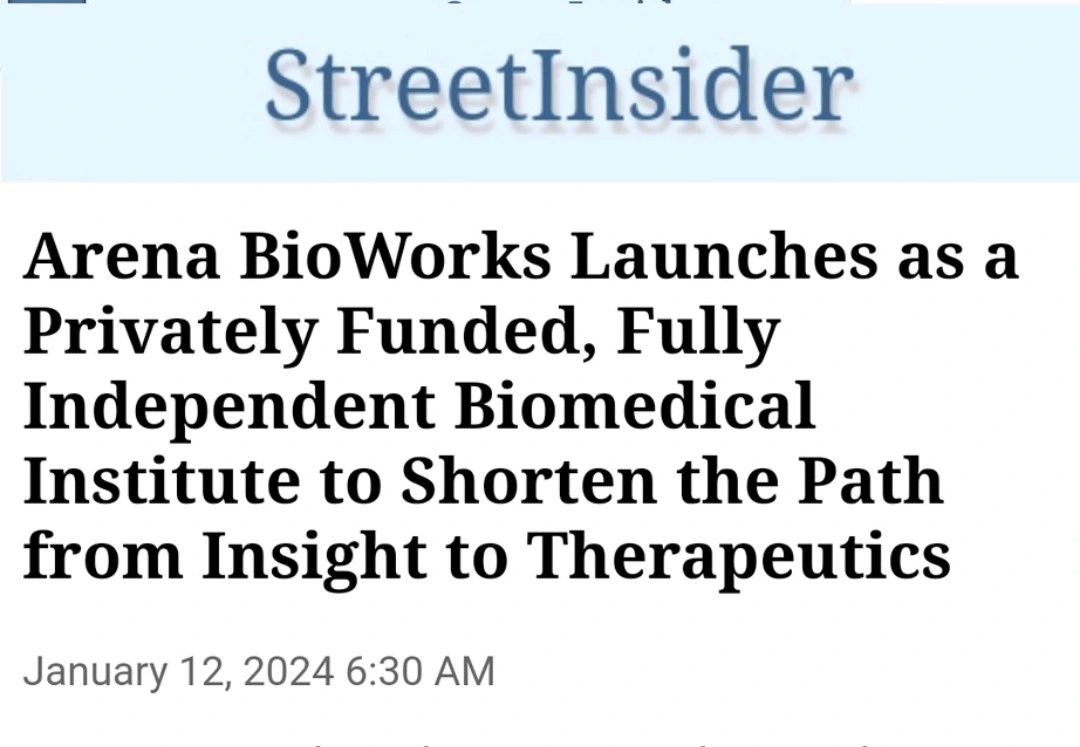 Vincent Ling on LinkedIn: A new biotech is born: Arena BioWorks ... Vincent Ling on LinkedIn: A new biotech is born: Arena BioWorks ...