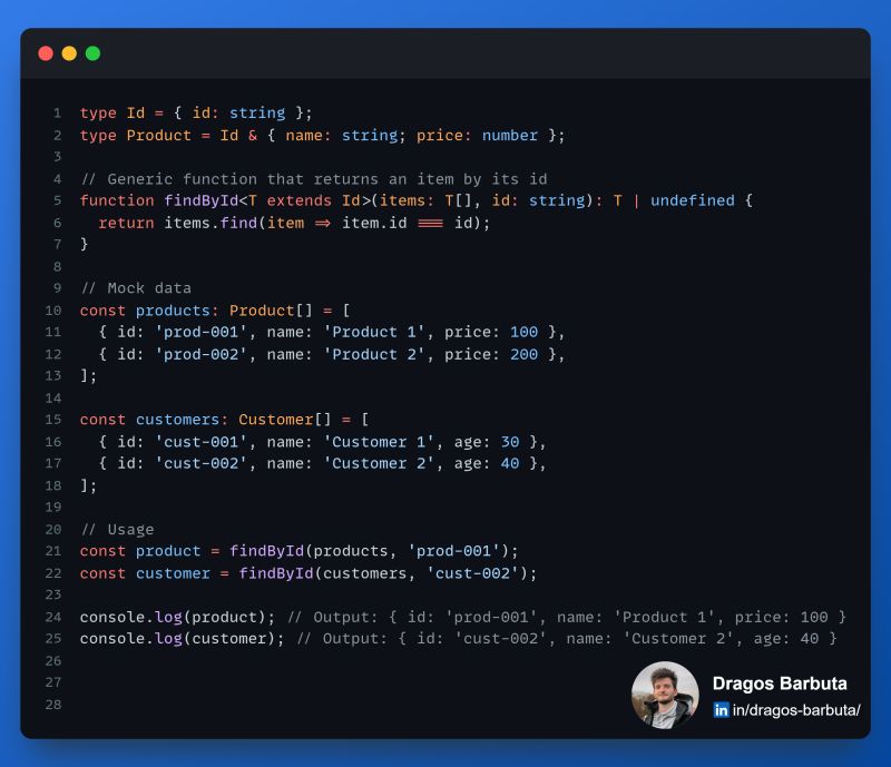 Dragos Barbuta on LinkedIn: #typescript #typescript #generics # ... Dragos Barbuta on LinkedIn: #typescript #typescript #generics # ...