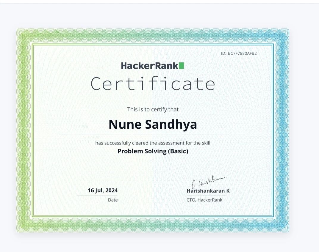 Nune Sandhya posted on LinkedIn Nune Sandhya posted on LinkedIn