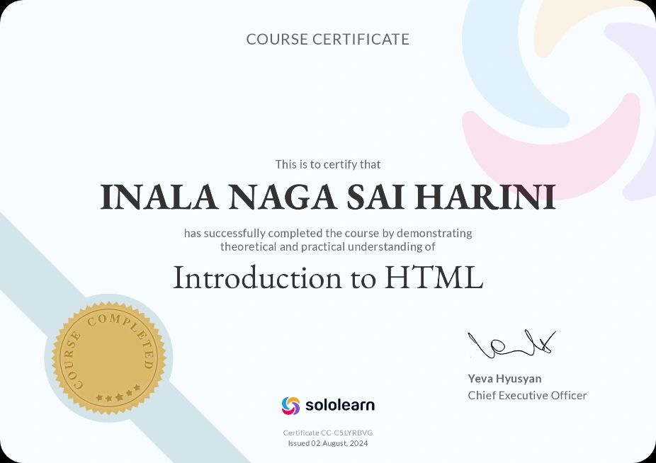 Harini Inala on LinkedIn: #learning #webdevelopment #html #sololearn Harini Inala on LinkedIn: #learning #webdevelopment #html #sololearn