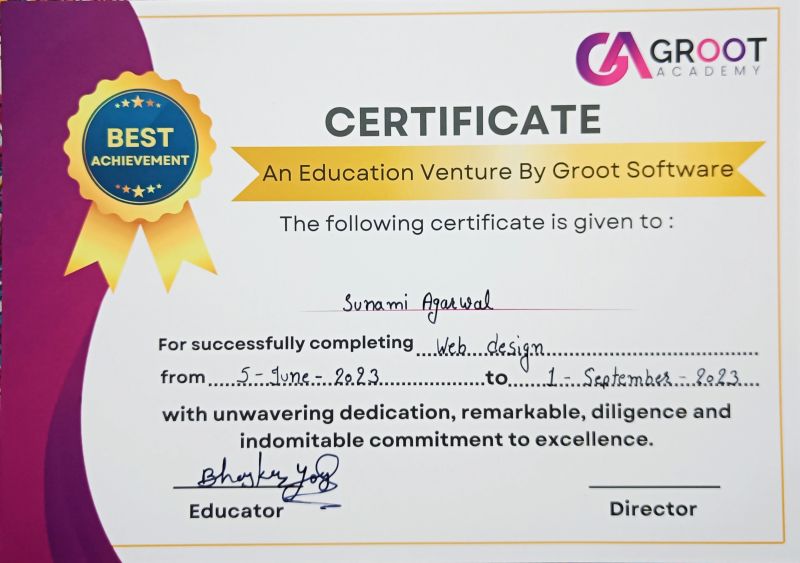 SUNAMI AGARWAL on LinkedIn: #webdevelopment #javascript #grootacademy # ... SUNAMI AGARWAL on LinkedIn: #webdevelopment #javascript #grootacademy # ...