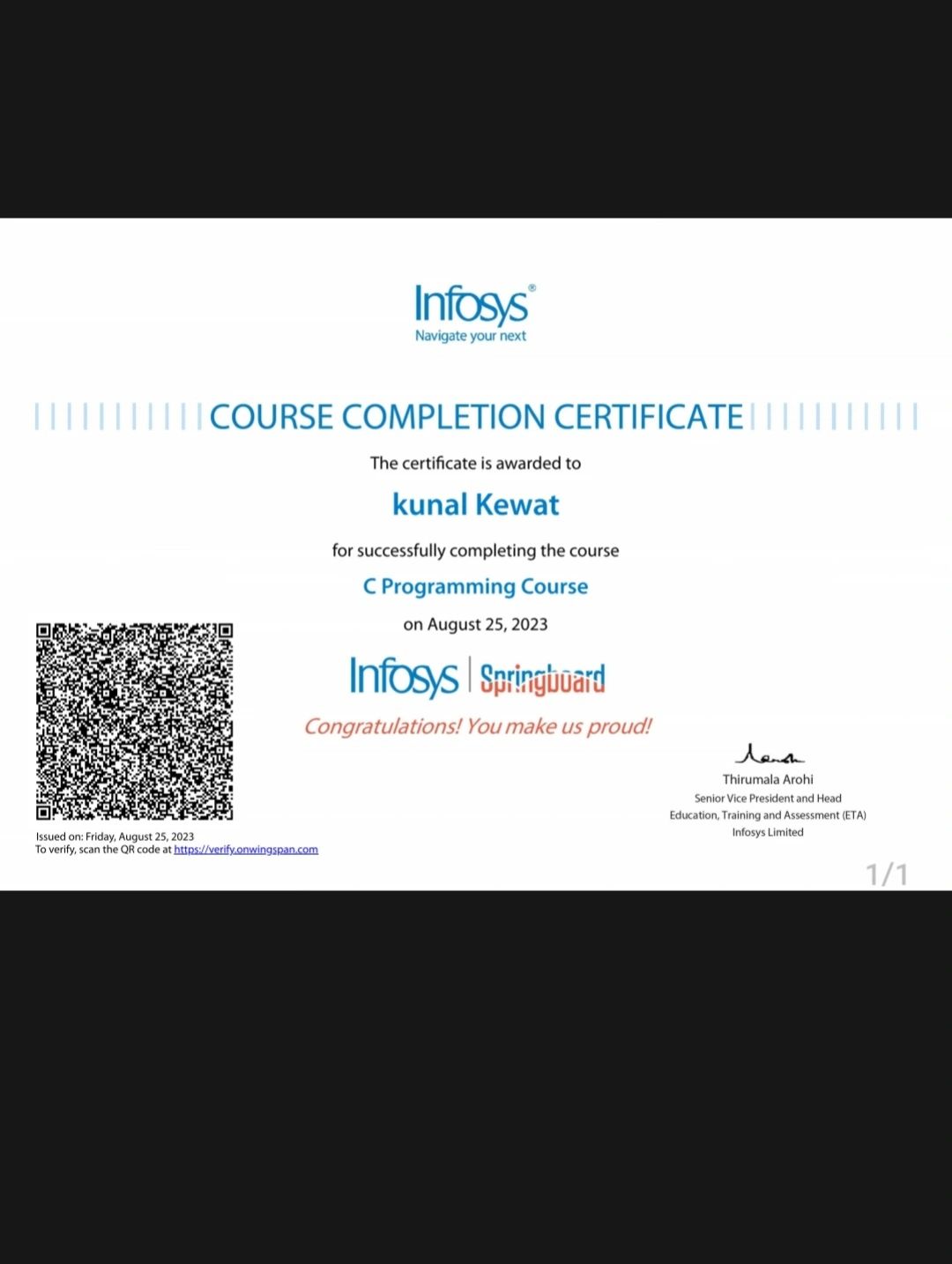 Kunal Kewat on LinkedIn: #infosysspringboard #c # ... Kunal Kewat on LinkedIn: #infosysspringboard #c # ...