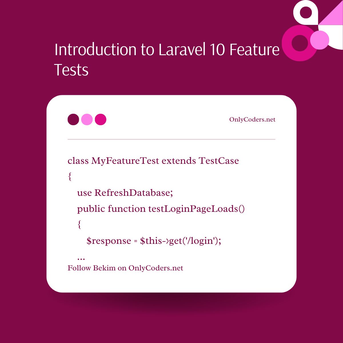 Only Coders on LinkedIn: Introduction to Laravel 10 Feature Tests Only Coders on LinkedIn: Introduction to Laravel 10 Feature Tests