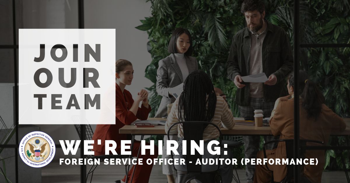 USAID Office of Inspector General on LinkedIn: 📢NOW HIRING📢 Foreign ... USAID Office of Inspector General on LinkedIn: 📢NOW HIRING📢 Foreign ...
