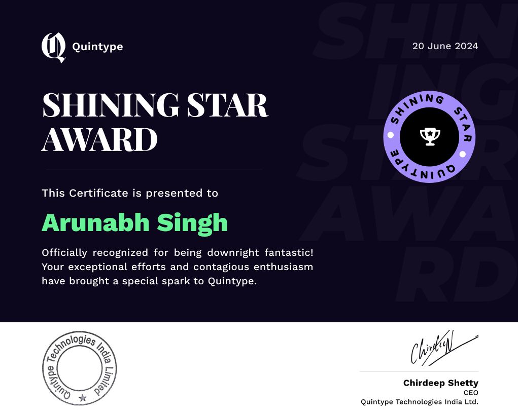 Arunabh Singh Thakur on LinkedIn: #grateful #achievement #teamwork # ... Arunabh Singh Thakur on LinkedIn: #grateful #achievement #teamwork # ...
