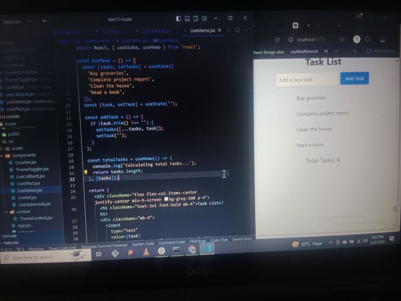 Ameer Hamza on LinkedIn: Task add / by using Hooks / UseMemo / Tailwindcss Ameer Hamza on LinkedIn: Task add / by using Hooks / UseMemo / Tailwindcss