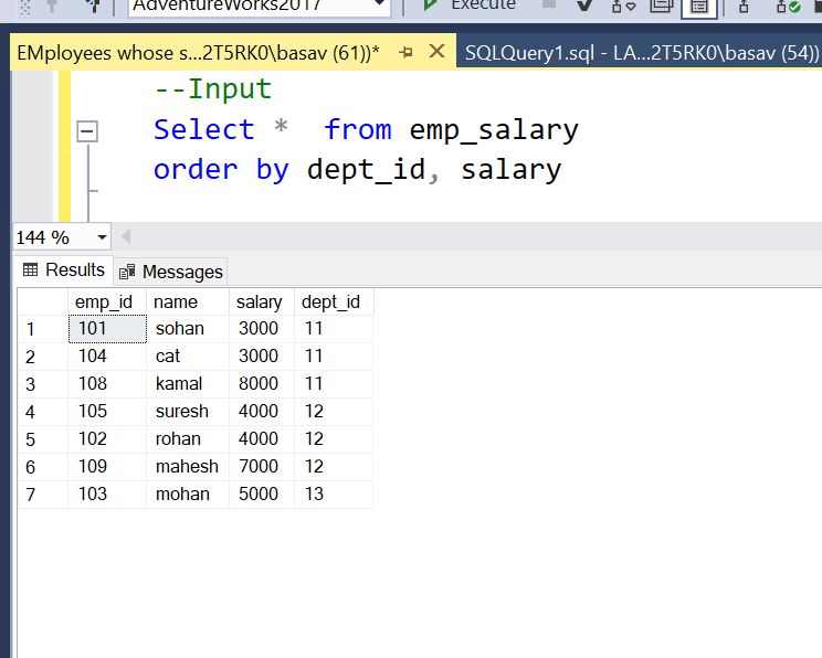 BASAVA PRABHU on LinkedIn: SQL: Employees whose salary is the same in ... BASAVA PRABHU on LinkedIn: SQL: Employees whose salary is the same in ...