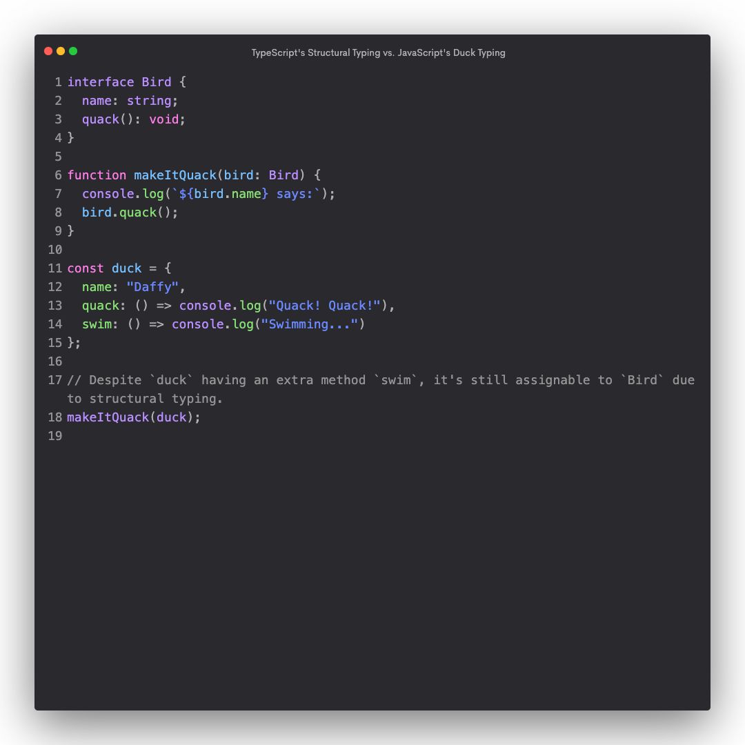 Charity Darko on LinkedIn: #typescript #javascript #structuraltyping # ... Charity Darko on LinkedIn: #typescript #javascript #structuraltyping # ...