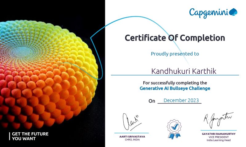 Kandhukuri karthik on LinkedIn: #generativeai #ai #learningjourney # ... Kandhukuri karthik on LinkedIn: #generativeai #ai #learningjourney # ...