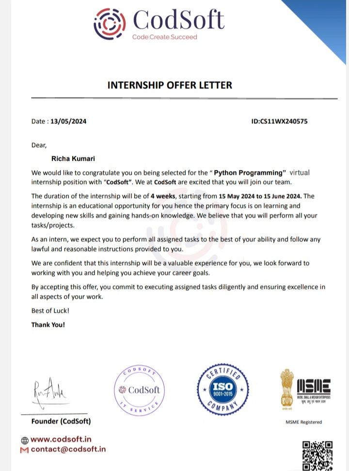 Richa kumari mishra on LinkedIn: #internship #careerdevelopment #gratitude Richa kumari mishra on LinkedIn: #internship #careerdevelopment #gratitude