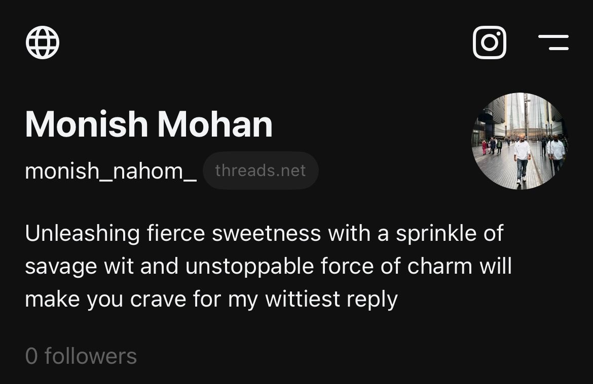 Monish Mohan on LinkedIn: I'm on Threads as @monish_nahom_. Install the ... Monish Mohan on LinkedIn: I'm on Threads as @monish_nahom_. Install the ...