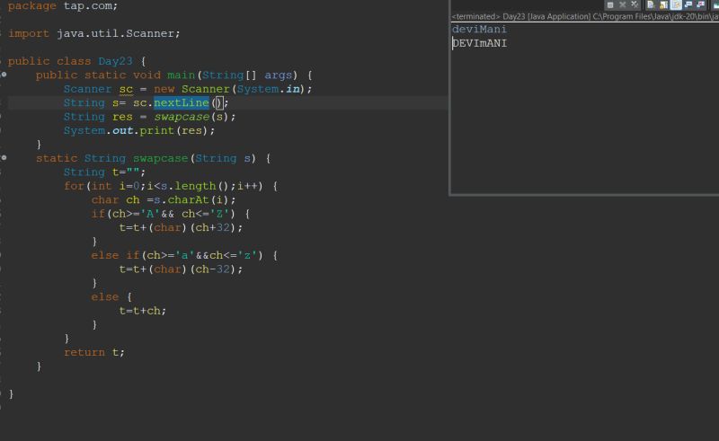 Day23: Coding with Core Java | R DEVI posted on the topic | LinkedIn Day23: Coding with Core Java | R DEVI posted on the topic | LinkedIn