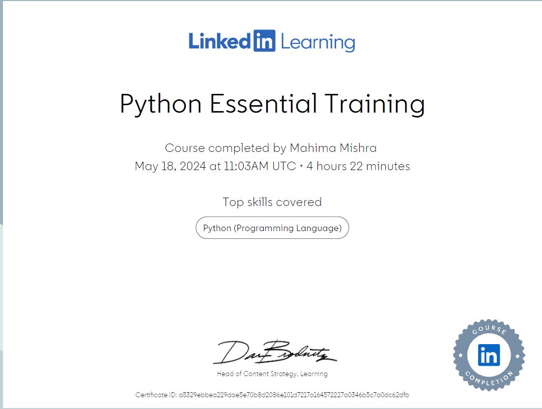 Mahima Mishra on LinkedIn: #dataanalytics #python #pythonprogramming # ... Mahima Mishra on LinkedIn: #dataanalytics #python #pythonprogramming # ...
